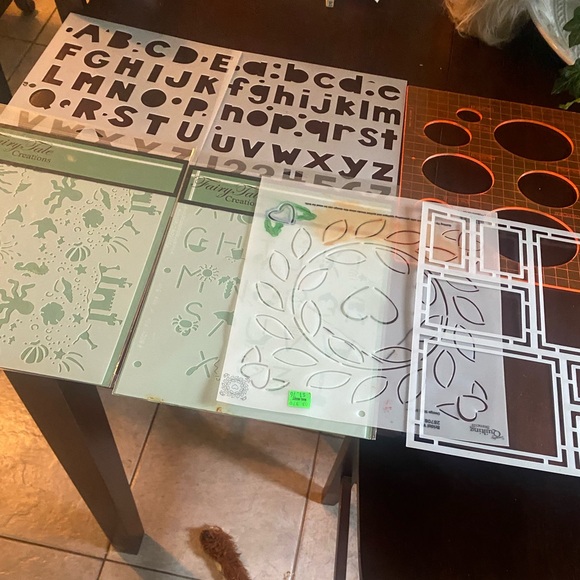 Office | Craft Stencil Set With Letters And Shapes | Poshmark